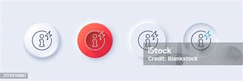전원 정보 줄 아이콘입니다 전기 에너지 정보 표시 선 아이콘 벡터 0명에 대한 스톡 벡터 아트 및 기타 이미지 0명 3차원 형태 고급 Istock