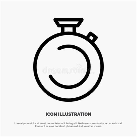 Compass Clock Stopwatch Timer Watch Line Icon Vector Stock Vector Illustration Of Face