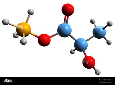 3d Image Of Ammonium Lactate Skeletal Formula Molecular Chemical Structure Of Azanium 2
