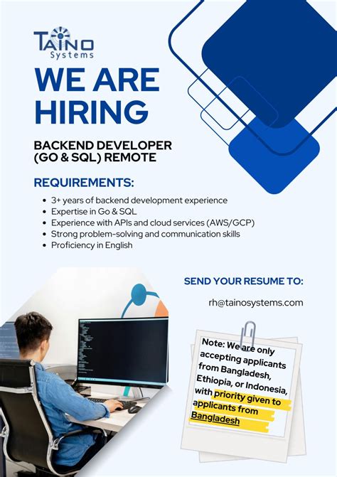 Backendjobs Golang Remotework Tainosystems Hiring Winslas