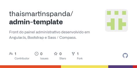 GitHub Thaismartinspanda Admin Template Front Do Painel Administrativo Desenvolvido Em