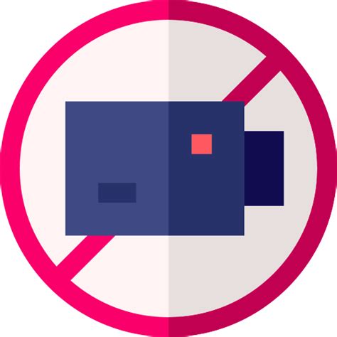 No Video Basic Straight Flat Icon