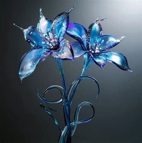 Beautiful Glass Flower Flower Art Images Flower Art Flowers
