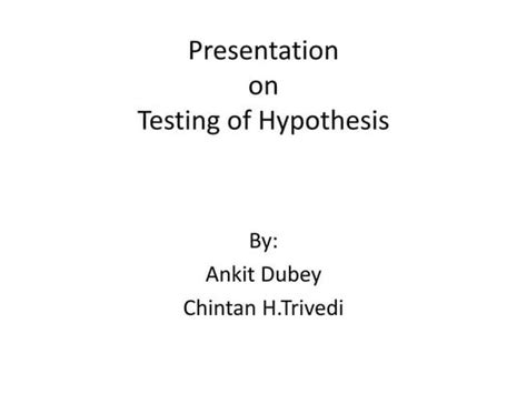Null And Alternative Hypothesispptx