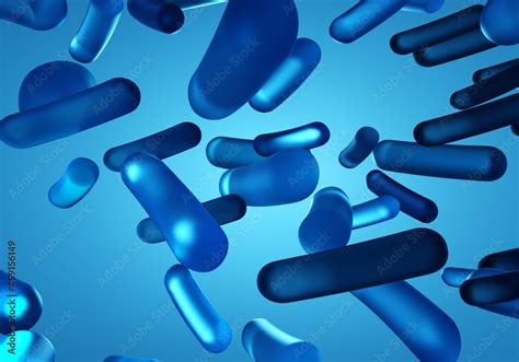 Microbiome Background Microflora Of Body Turquoise Background With On