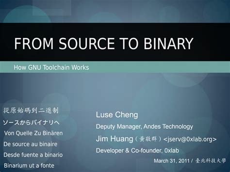 From Source To Binary How Gnu Toolchain Works Pdf From Source To Binary How Gnu Toolchain Works Pdf