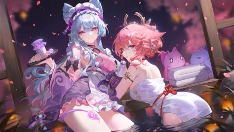Yae Miko And Yumemizuki Mizuki Genshin Impact Drawn By Chyoel Danbooru