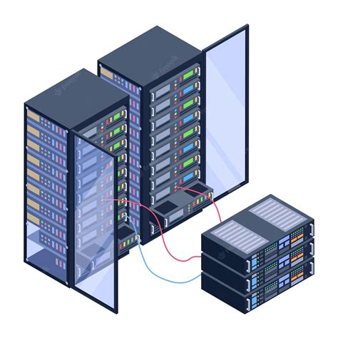 Premium Vector A Server Room Icon In Isometric Design Premium Download