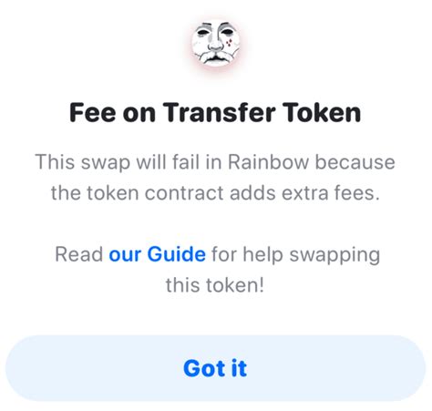 Fee On Transfer Tokens Rainbow