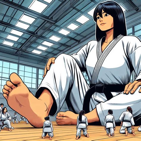 Ai Art Japanese Giantess Sensei In The Dojo By Giantessjapan On