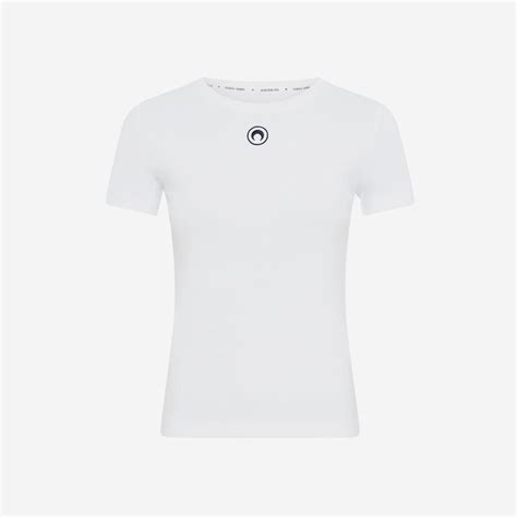 W 마린 세르 오가닉 코튼 립 티셔츠 화이트 Marine Serre Kream