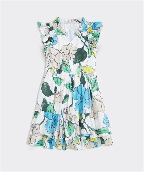 Shop Girls Ruffle Tiered Dress At Vineyard Vines