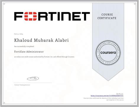 Kholood Al Abri On Linkedin Completion Of Fortigate Administrator 🙏🤍