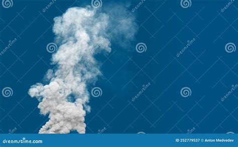 La Columna De Humo Contaminado Rico En Blanco Se Escape De La