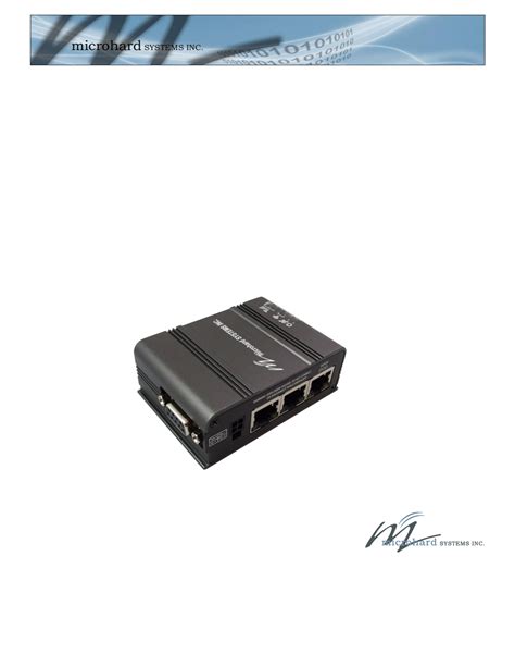 Microhard Systems Inc Device Database