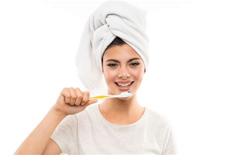 Chica Adolescente Sobre Blanco Aislado Foto Premium