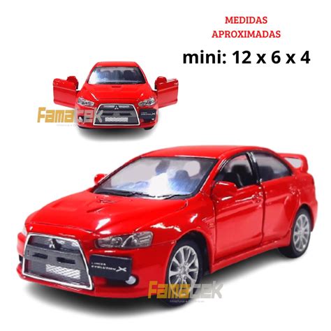 Miniatura Mitsubishi Lancer Evo X 2008 Vermelho Escala 136 Shopee Brasil