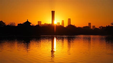 什刹海初冬日出 中关村在线摄影论坛
