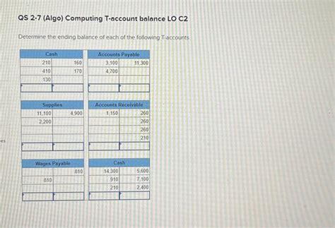 Solved QS Algo Computing T Account Balance LO C Chegg