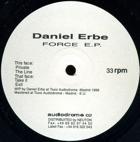 Daniel Erbe Force E P Vinyl 12 Ep 1999 [r28618] Discogs