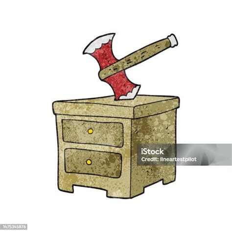 서랍장에 묻힌 자유형 질감의 만화 도끼 가구에 대한 스톡 벡터 아트 및 기타 이미지 가구 귀여운 그런지 이미지 기법 Istock