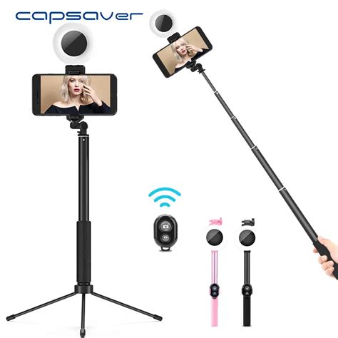 Capsaver Многофункциональный Bluetooth селфи палка вращающийся