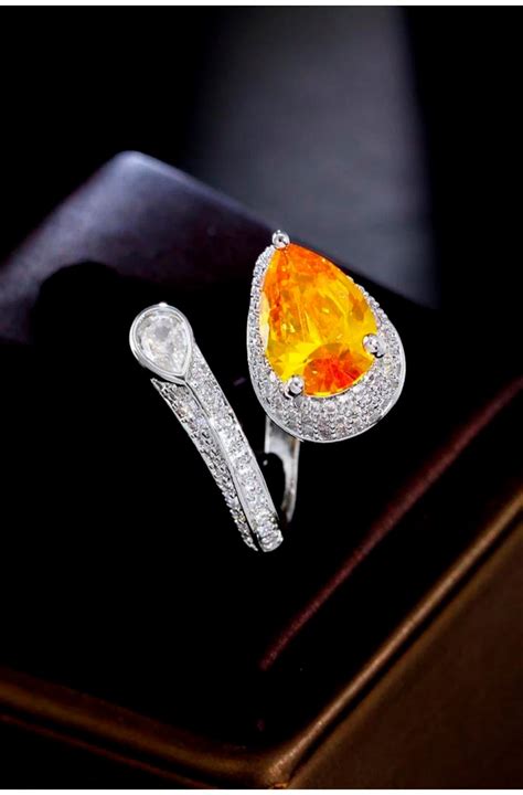 ANILLO GOTA DE AGUA AMARILLA Fetiche Suances