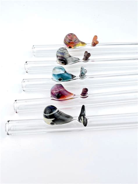 Whale Glass Straw Reusable Straws Glass Straws Whale Straws Cocktail