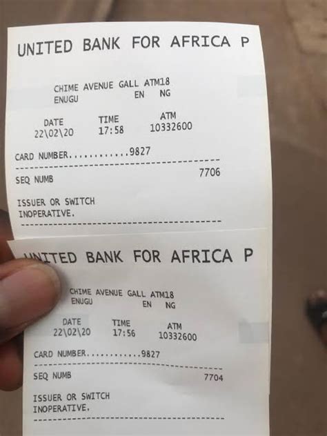 Contents Of A Genuine ATM Receipt In Nigeria SabiLaw