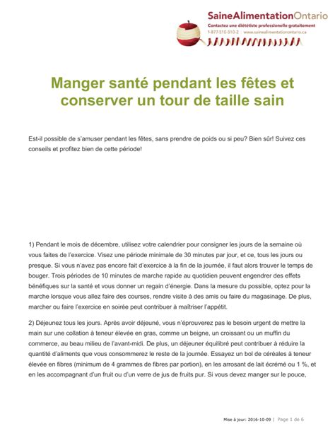 Manger santé pendant les fêtes et conserver un