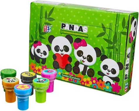 Carimbo Infantil Auto Entintado Pandas 24 Peças Yes MercadoLivre