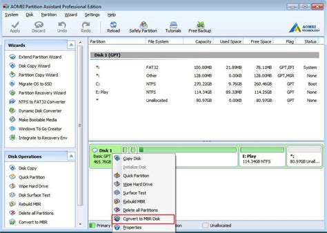 How To Convert Boot Disk Between MBR And GPT Styles