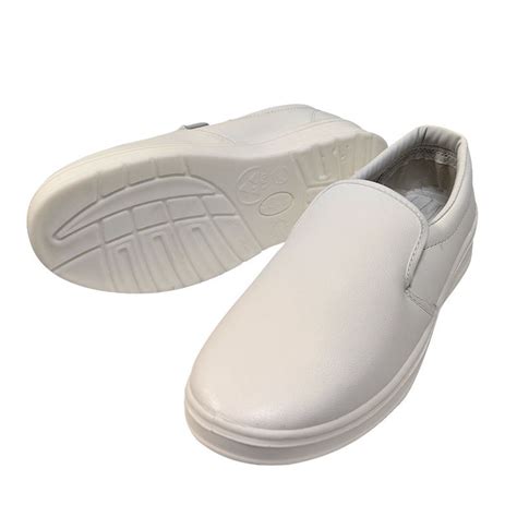 White Cleanroom Anti Static Working Shoes With Pu Conductive Insole