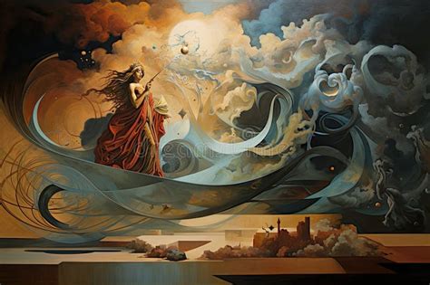 Symbolic Abstraction With Greek Mythology Stock Illustration