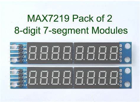 Pack Of 2 Max7219 8 Digits 7 Segment Display Modules Electronics Kit Shop