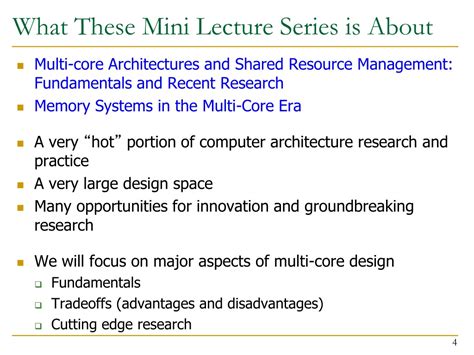 Ppt Multi Core Architectures And Shared Resource Management