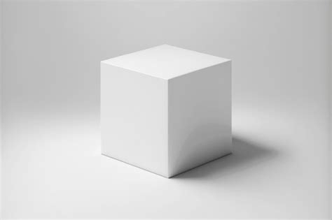 Premium Photo White Block Mockup Generative Ai