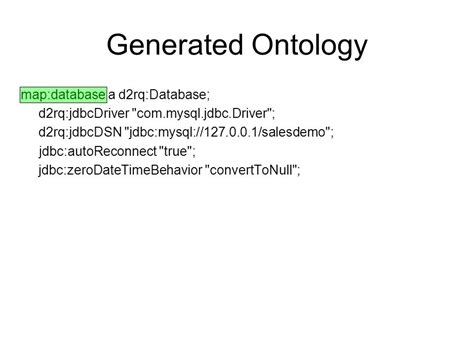 sales demo demo overview rdf and triples d2rq overview and setup