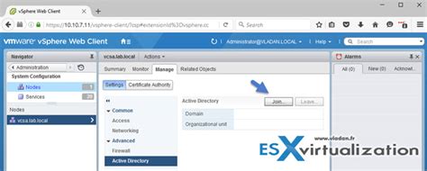 Vmware Vcsa How To Join Domain Esx Virtualization