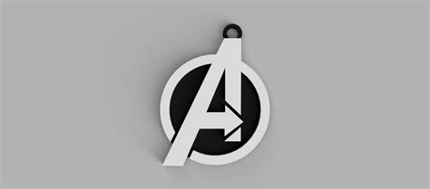 Archivo Stl Gratis Avengers Logo Llavero Colgante Pendiente・modelo