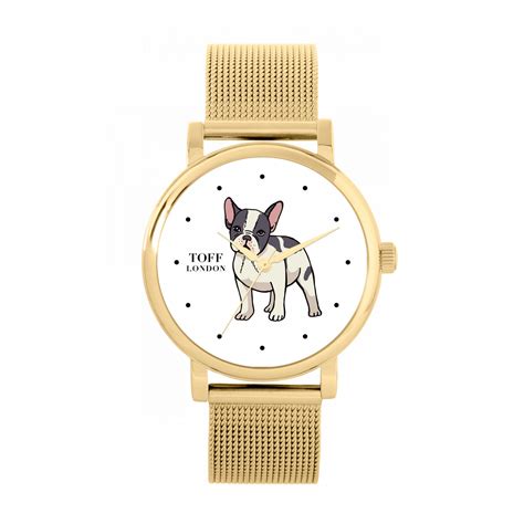 Toff London Tlws 35022 Ladies White French Bulldog Watch Ebay