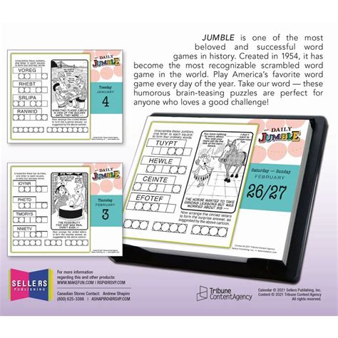 The Daily Jumble Daily Desk Calendar By Tribune Content Agency Booktopia