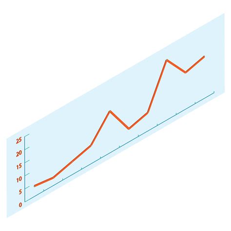 Isometric Line Graph Vector Art At Vecteezy