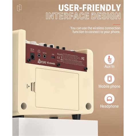 Donner Mini Guitar Amp Digital 5w Wireless Small Electric Guitar