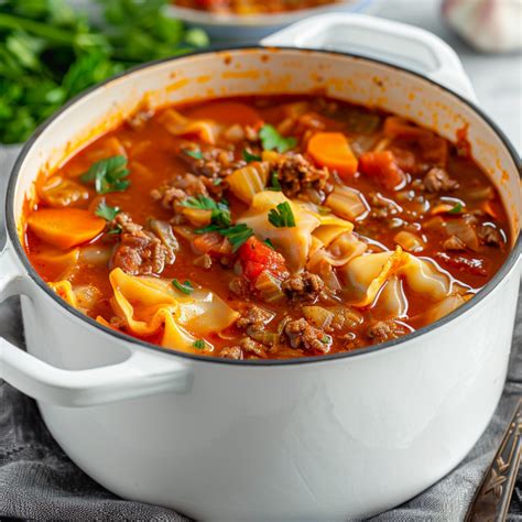 Easy Cabbage Roll Soup Krystels Cooking