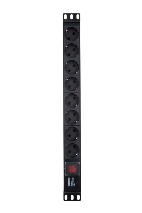 Hyperline SHE19-8SH-S-IEC Блок розеток для 19" шкафов, горизонтальный ...