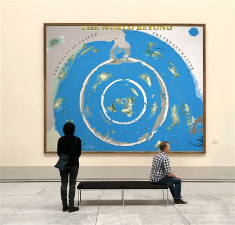 V3 0 The World Beyond The Ice Wall Hi Res Digital Download Flat Earth Map Beyond Extra