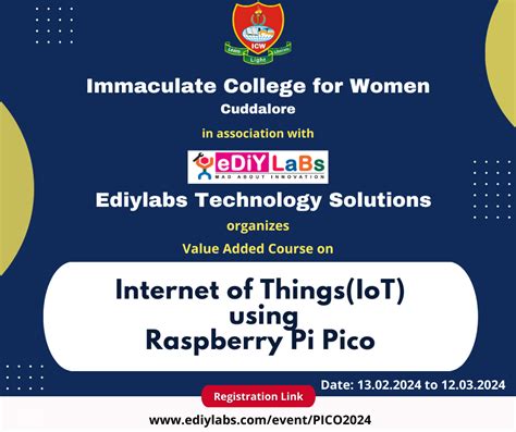 Internet Of Things Using Raspberry Pi Pico Value Added Course Organized By Immaculate College