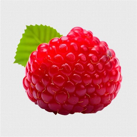 Premium Psd Close Up Photo Of Fresh And Ripe Raspberry Without Background