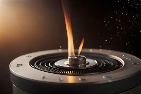 Premium AI Image | A heater with the flame burning